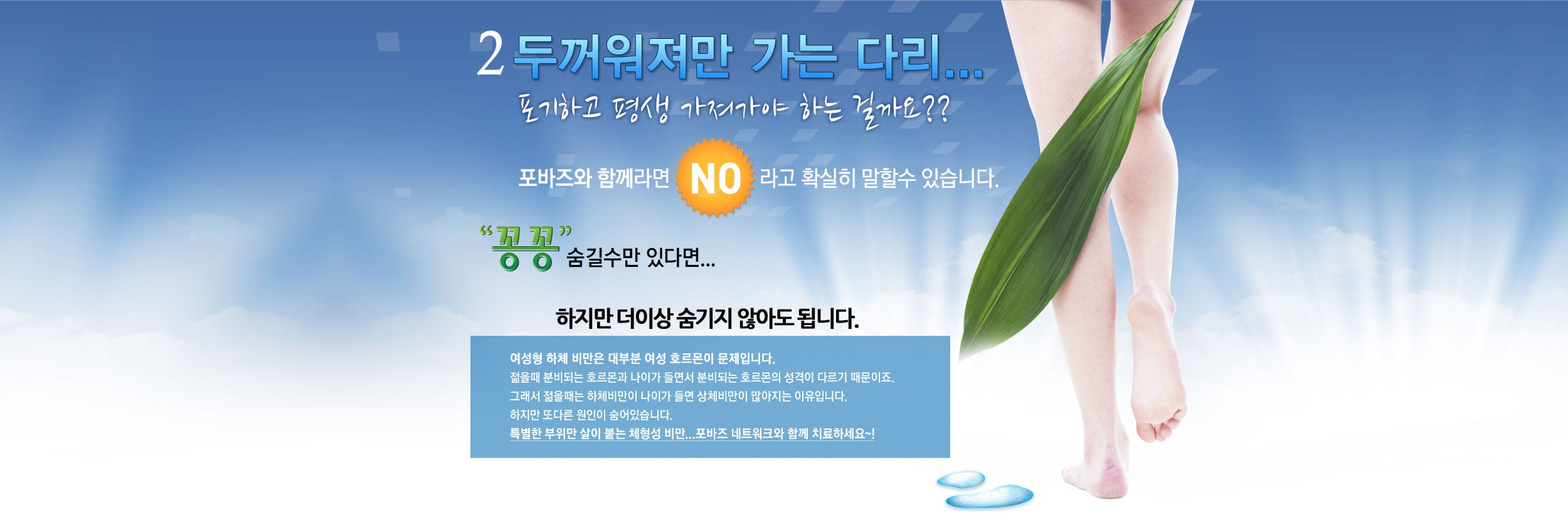 부분비만/하체비만/체형성 비만 (근육형 비만) - 척추/체형교정 : 포바즈 한의원 네트워크